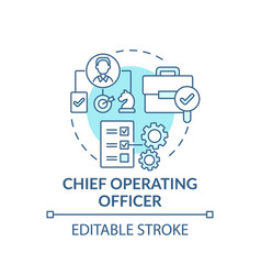 Coo chief operating officer concept with big word Vector Image