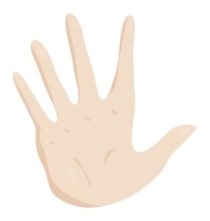 Hand showing five fingers icon cartoon style Vector Image