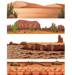 Ecosystem Desert Royalty Free Vector Image - VectorStock