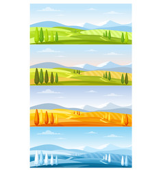 Nature landscape in season different season Vector Image