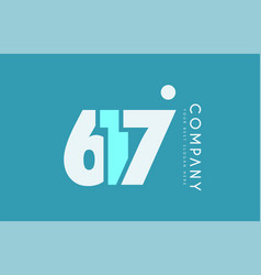 Number 246 blue white cyan logo icon design Vector Image