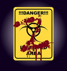 Sign of infected area quarantine zone Royalty Free Vector