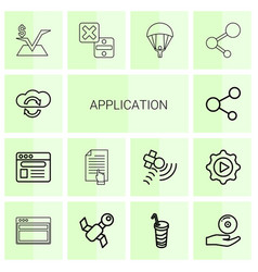 12 application icons Royalty Free Vector Image