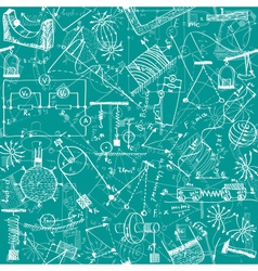 Physics doodles seamless pattern Royalty Free Vector Image