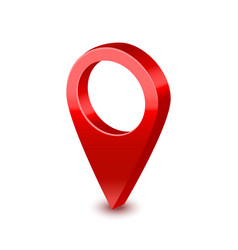 Realistic detailed 3d red map pointer pin Vector Image