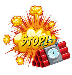 Stop comic word Royalty Free Vector Image - VectorStock