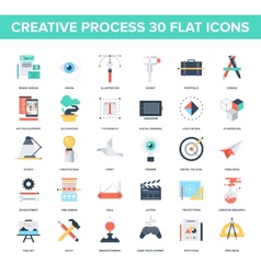Creative process icons Royalty Free Vector Image