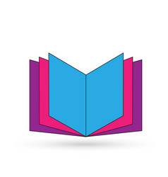 Knowledge book logo icon Royalty Free Vector Image
