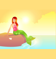 Cute cartoon mermaid Royalty Free Vector Image