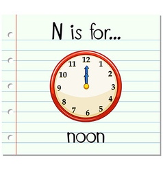 Flashcard letter T is for time Royalty Free Vector Image