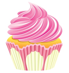 Pink cupcake Royalty Free Vector Image - VectorStock