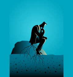 Too much thinking Royalty Free Vector Image - VectorStock