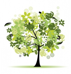 Spring tree Royalty Free Vector Image - VectorStock