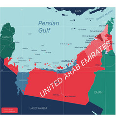 Caucasus region detailed editable map Royalty Free Vector