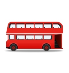 London double decker red bus cartoon Royalty Free Vector