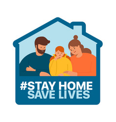 Self isolation stay at home concept people Vector Image