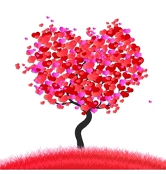 Love hearts tree Royalty Free Vector Image - VectorStock