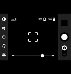 Ui ux design camera app for mobile shooting modes Vector Image