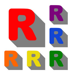 Letter r sign design template element Royalty Free Vector