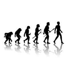 Theory of evolution of man Royalty Free Vector Image