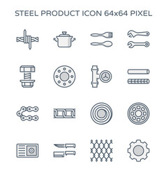Steel metal icon Royalty Free Vector Image - VectorStock