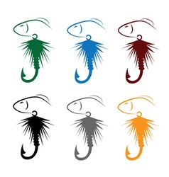 Fly fishing lure Royalty Free Vector Image - VectorStock