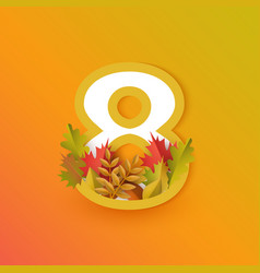 Floral number 8 Royalty Free Vector Image - VectorStock
