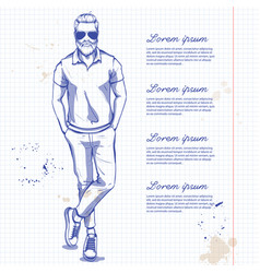 Man model Royalty Free Vector Image - VectorStock