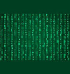 Hex code stream random hexadecimal code cyber Vector Image