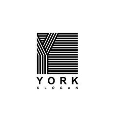 Capital letter y logo monogram emblem Royalty Free Vector