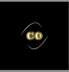 C o letter logo abstract design on black color Vector Image