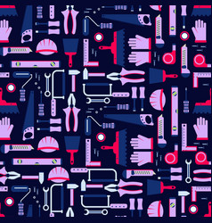 Construction tools seamless pattern work Vector Image