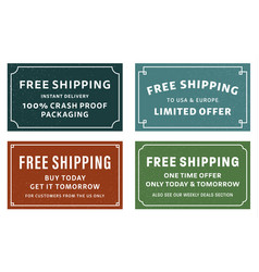 Free shipping tag Royalty Free Vector Image - VectorStock