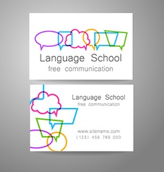 Language school logo Royalty Free Vector Image