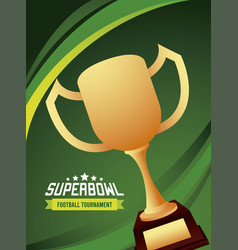 Super bowl championship lettering in poster Vector Image