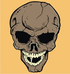 Fire skull and snake Royalty Free Vector Image