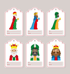 Holy family and the three wise men Royalty Free Vector Image