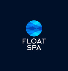 Water spa floating spa logo Royalty Free Vector Image