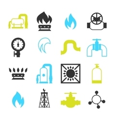 Natural gas production injection and storage Vector Image