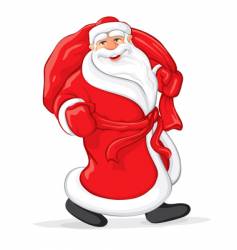 Set of animated santa claus in red and blue Vector Image