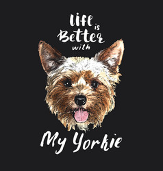 Typography slogan with dog Royalty Free Vector Image