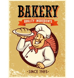 French baker cartoon Royalty Free Vector Image