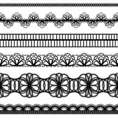 Seamless red lace with floral pattern Royalty Free Vector