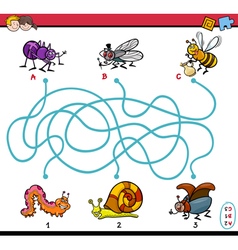 Maze path activity for kids Royalty Free Vector Image