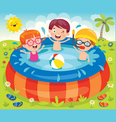 Inflatable pool Royalty Free Vector Image - VectorStock