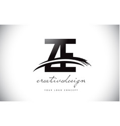 Ze z e letter logo design creative icon modern Vector Image