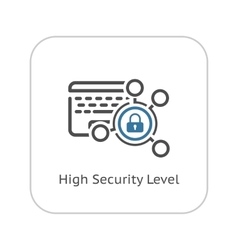 High security level icon flat design Royalty Free Vector
