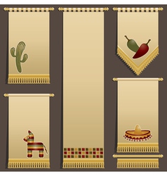 Blue wall hangings Royalty Free Vector Image - VectorStock