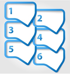 Abstract origami speech bubble with numbers Vector Image