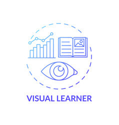 Auditory learner blue gradient concept icon Vector Image